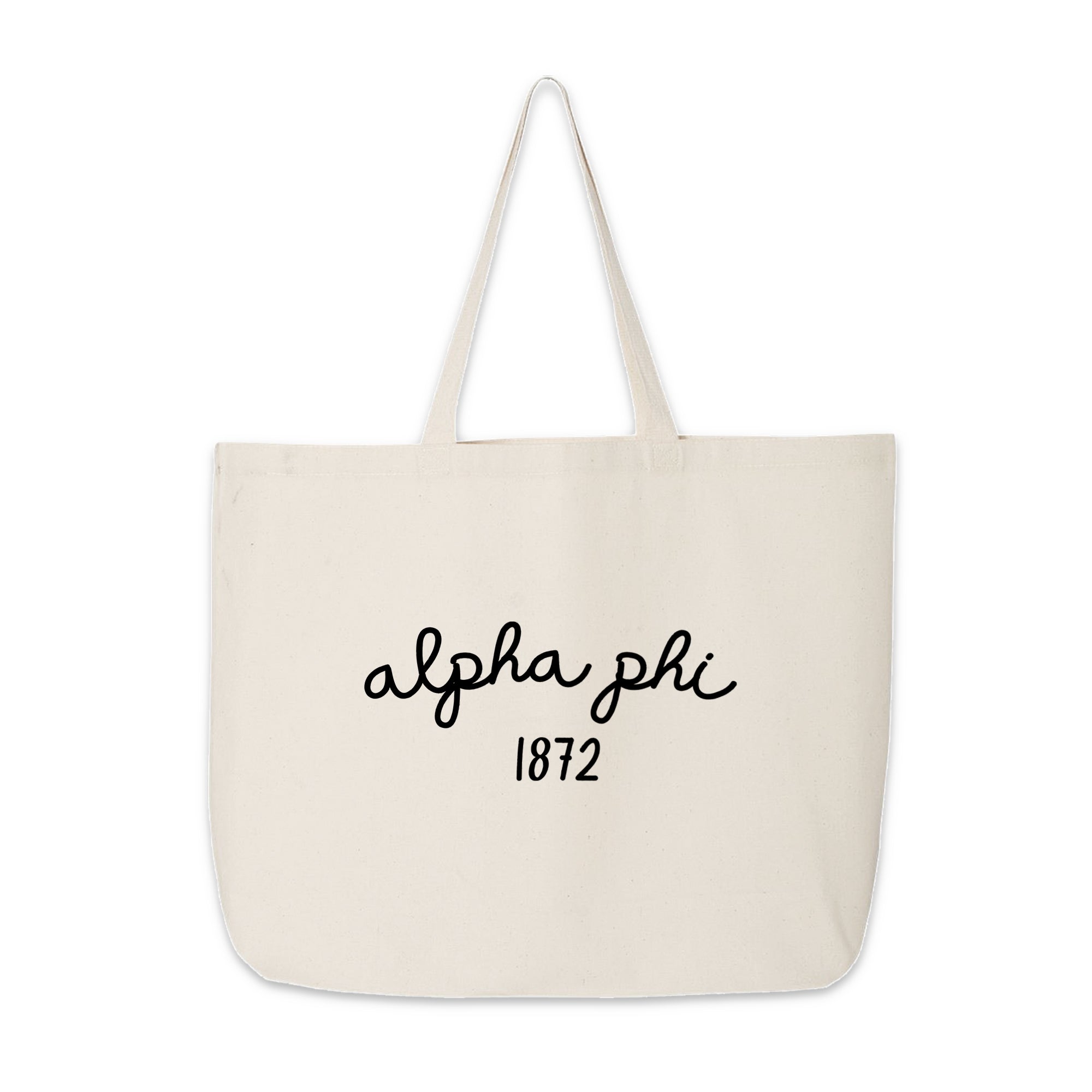 Alpha Phi Sorority Name and Founding Date Tote Bag