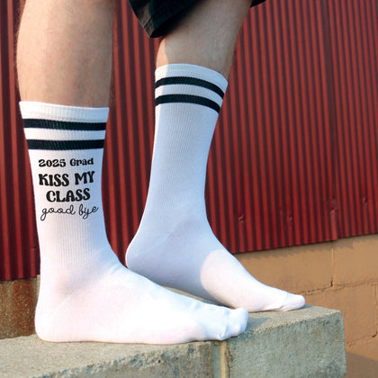 Fun Graduation Socks - Crew and No-Show Socks | Sockprints