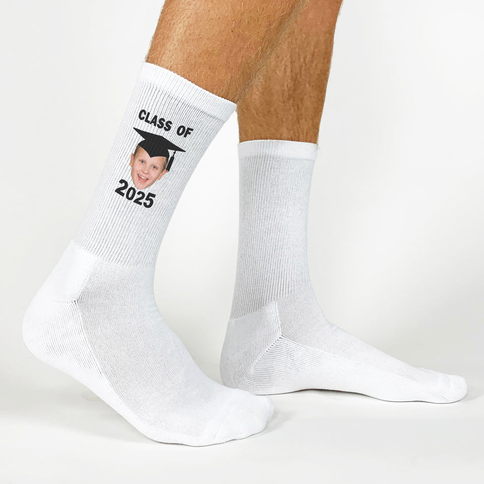 Fun Graduation Socks - Crew and No-Show Socks | Sockprints