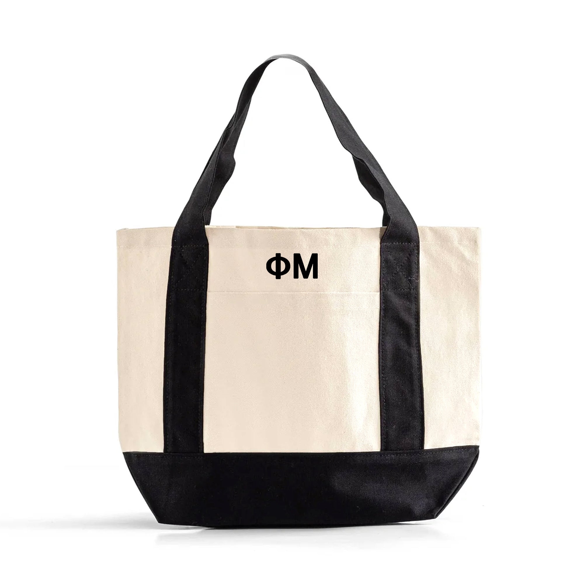 Phi Mu Heart and Sorority Letters Mini Canvas Tote Bag - Perfect for ...