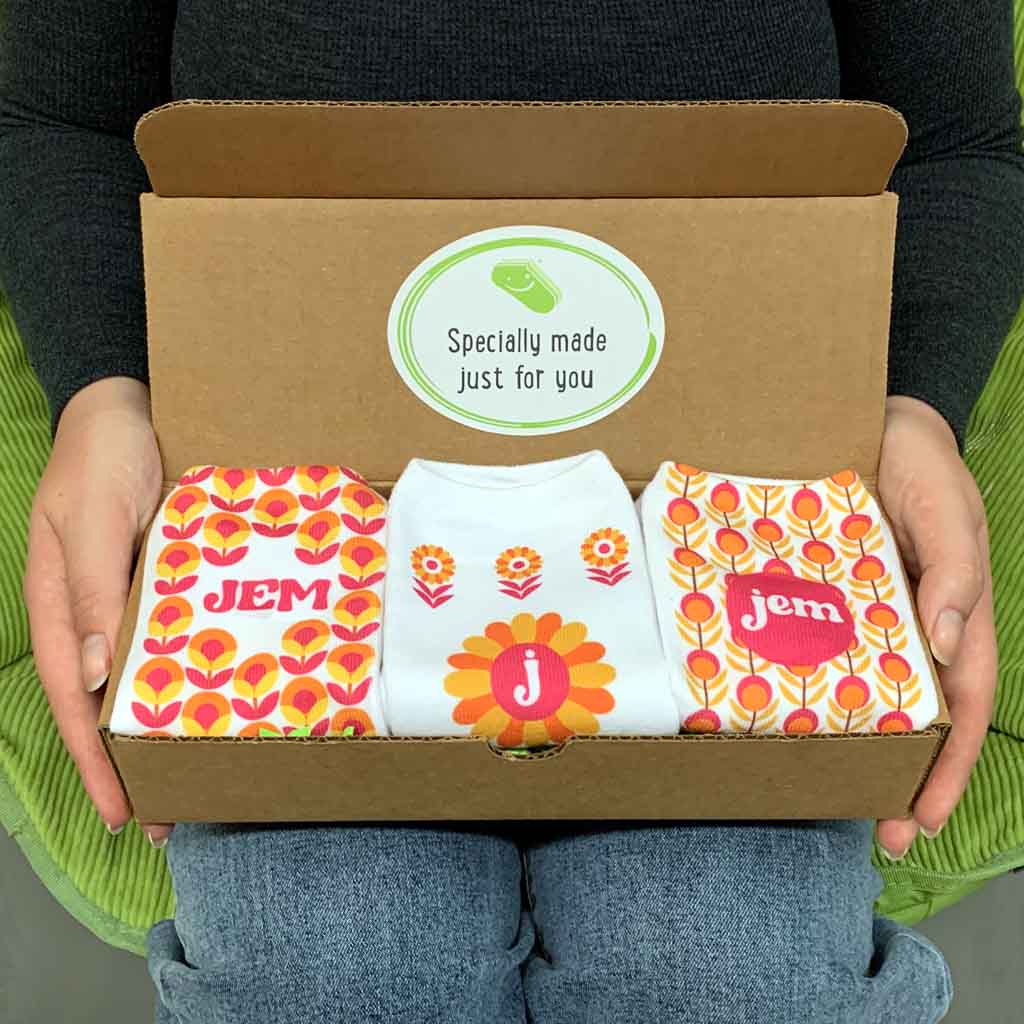 Personalized Monogram Socks For Women - 3 Pair Gift Box – Sockprints