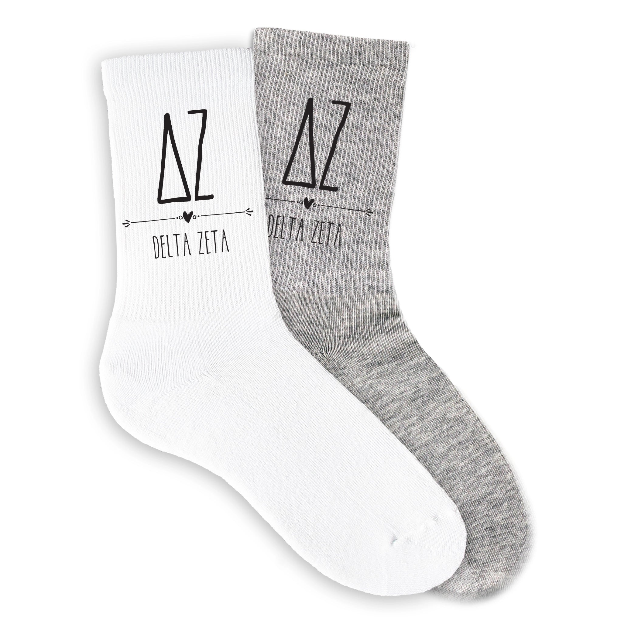 Delta Zeta Socks: Boho Style with Greek Letter Gear