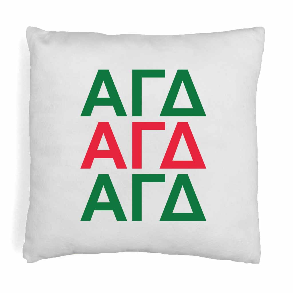 Alpha Gamma Delta Sorority Letters Throw Pillow Cover