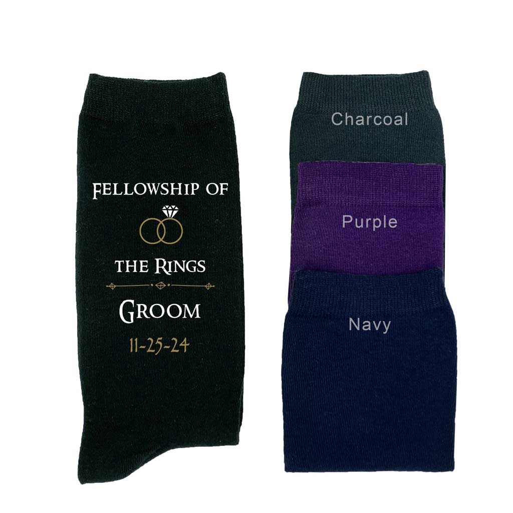 Lord of the Ring Inspired Custom Socks for the Wedding Party – Sockprints