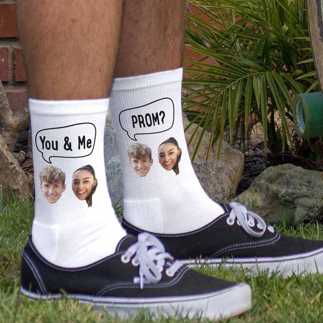 Fun Custom Printed PROM Proposal Socks | Sockprints