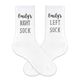 Funny Right and Left Socks Personalized with a Name