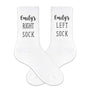 Funny Right and Left Socks Personalized with a Name