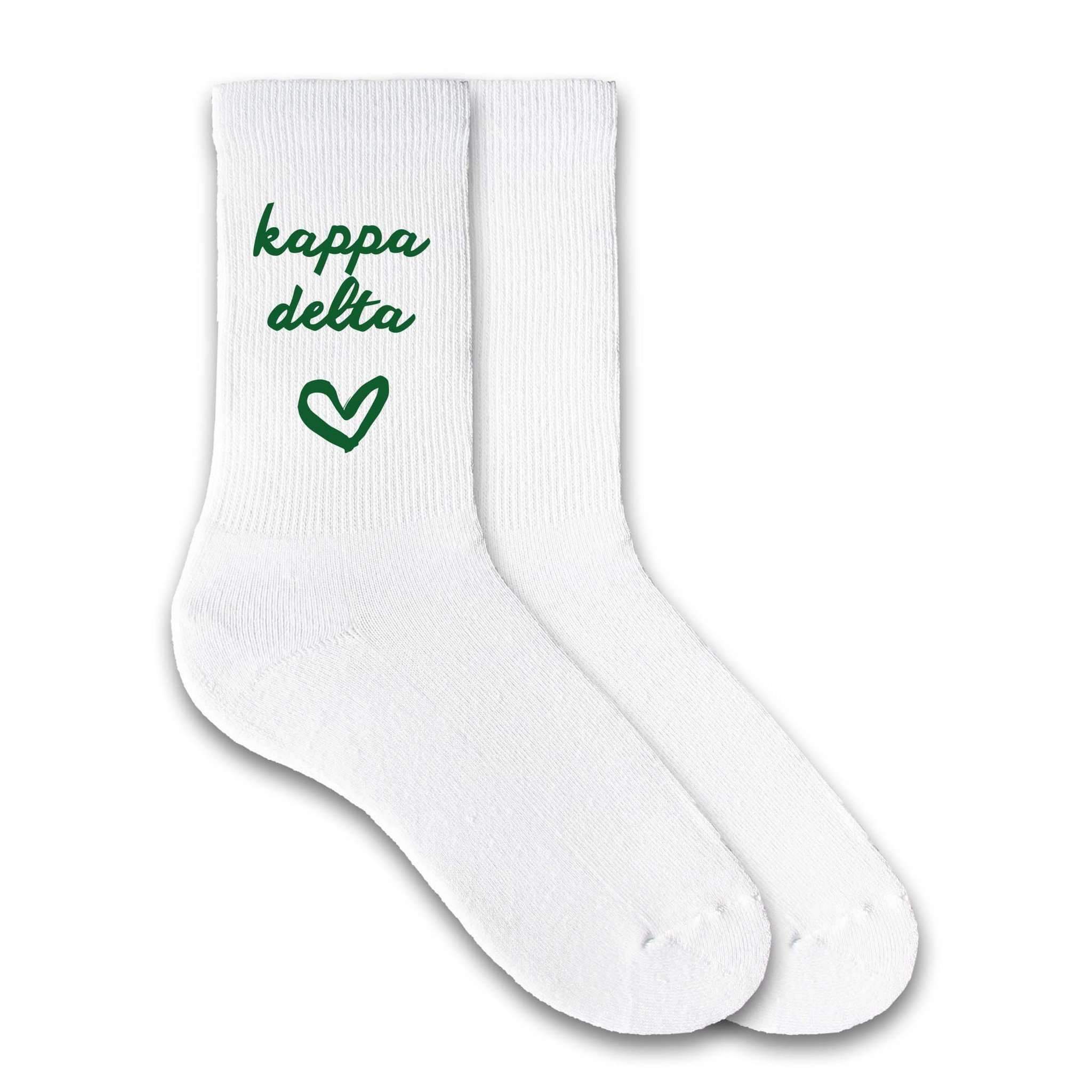 Kappa Delta Crew Socks - Sorority Love on a Pair of Socks