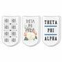 Theta Phi Sorority Socks, Sold as a 3 Pair Set | Sockprints