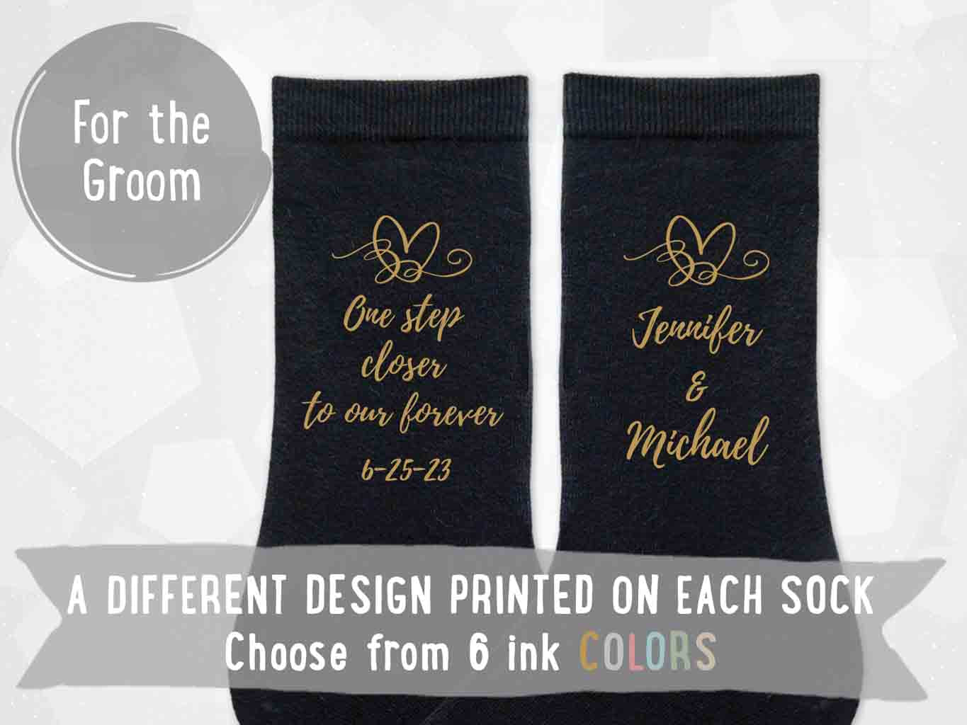 Customized Wedding Socks for the Groom | Sockprints