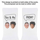 Fun Custom Printed PROM Proposal Socks | Sockprints