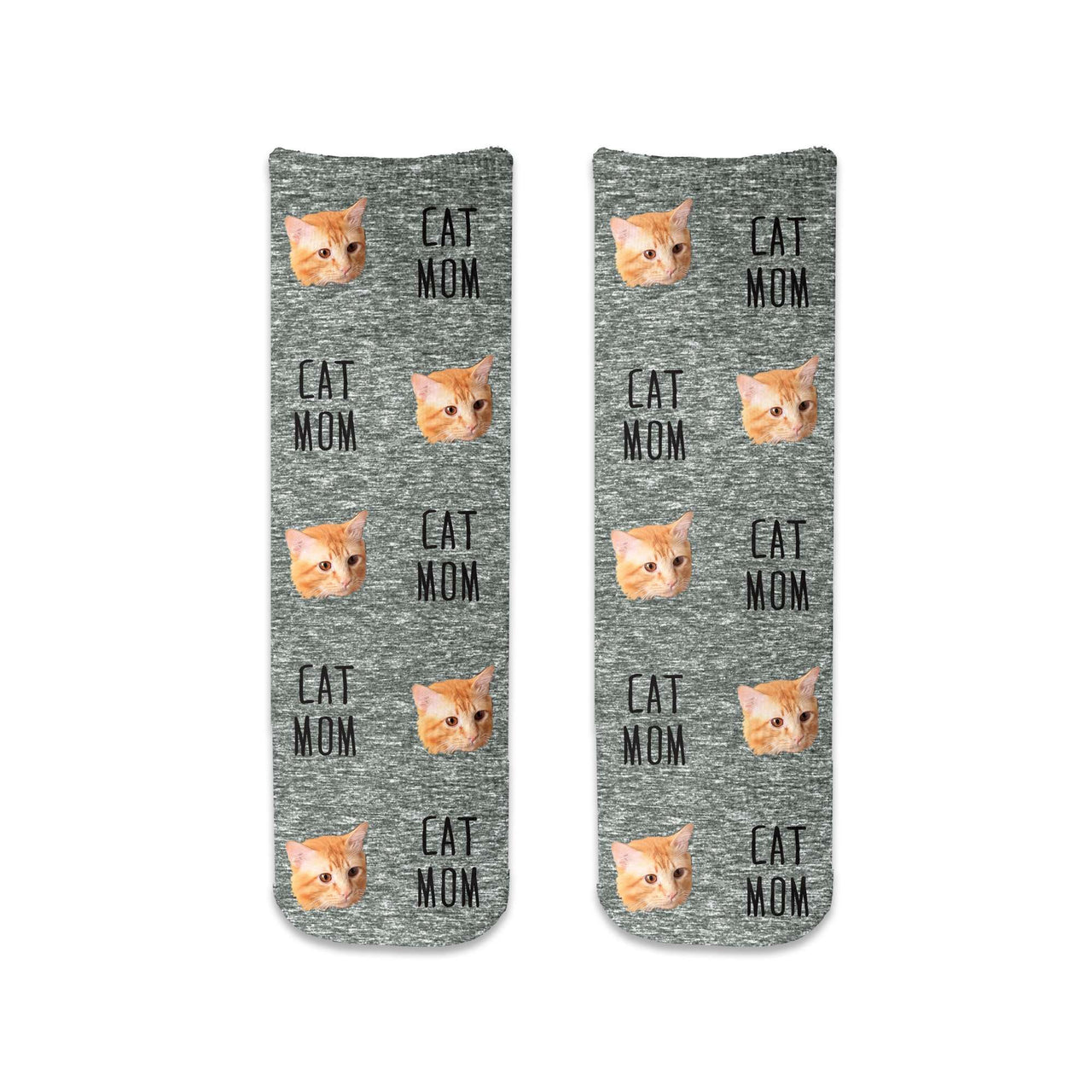 Custom Cat Photo Socks for a Cat Mom | Sockprints