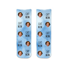 Custom Cat Photo Socks for a Cat Mom | Sockprints